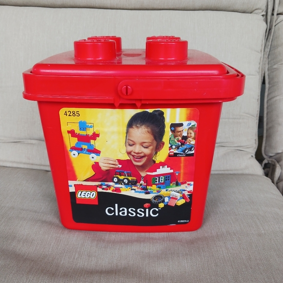 Lego | Toys | Vintage Lego 4285 254 Piece Classic Red Plastic Bucket ...